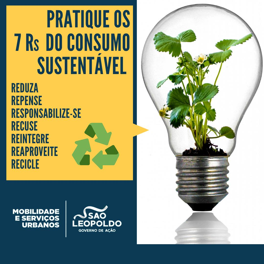Pratique os 7 Rs do consumo sustentável - Município de São Leopoldo - RS