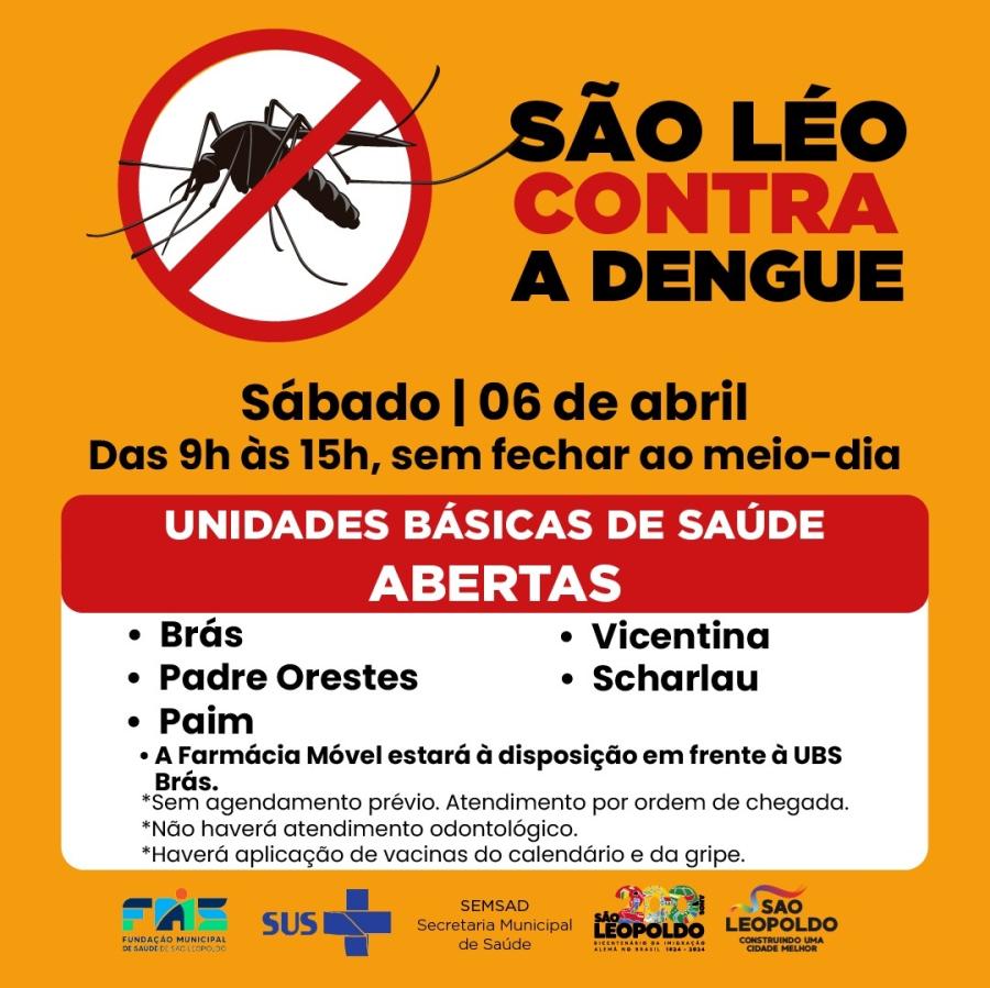 São Leopoldo abre 5 Unidades Básicas de Saúde neste sábado visando o ...