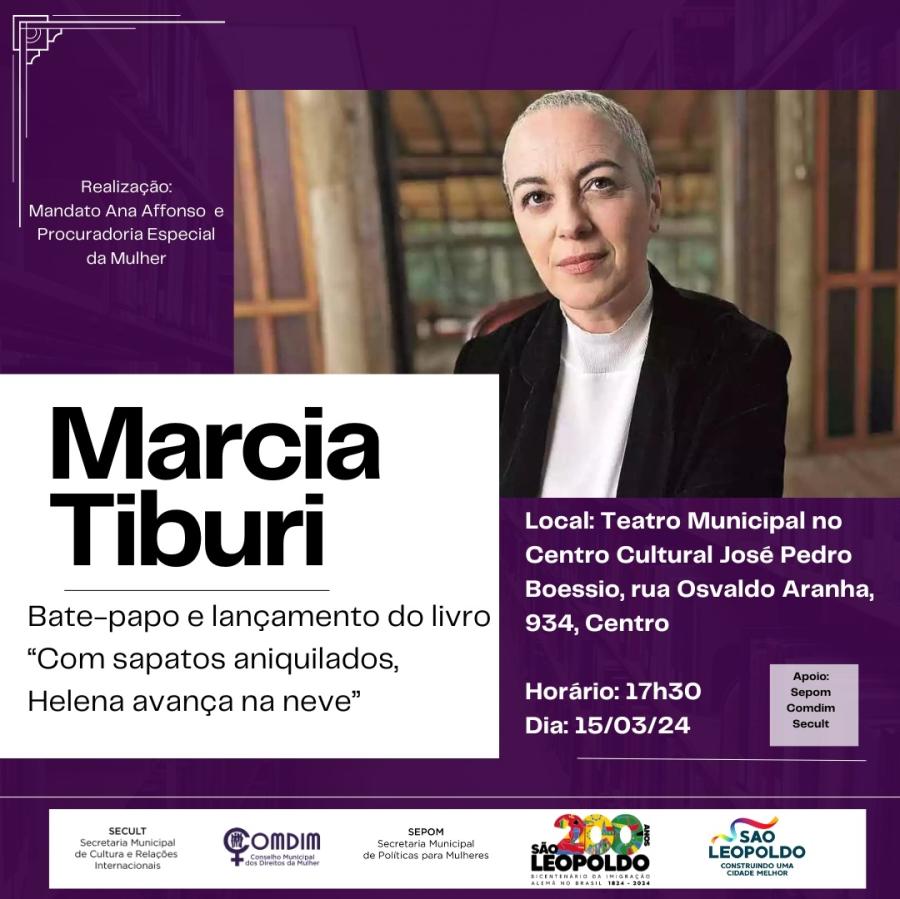 Filósofa Marcia Tiburi lança livro no Teatro Municipal de São Leopoldo ...